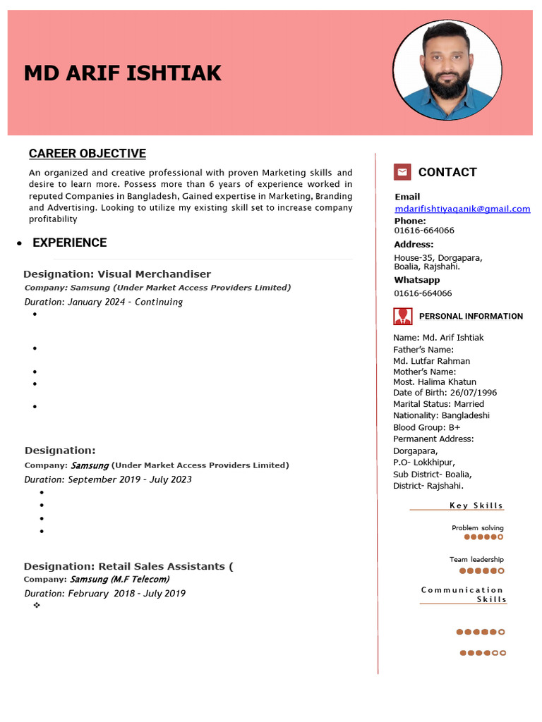 MD Arif Ishtiak | PDF | Marketing