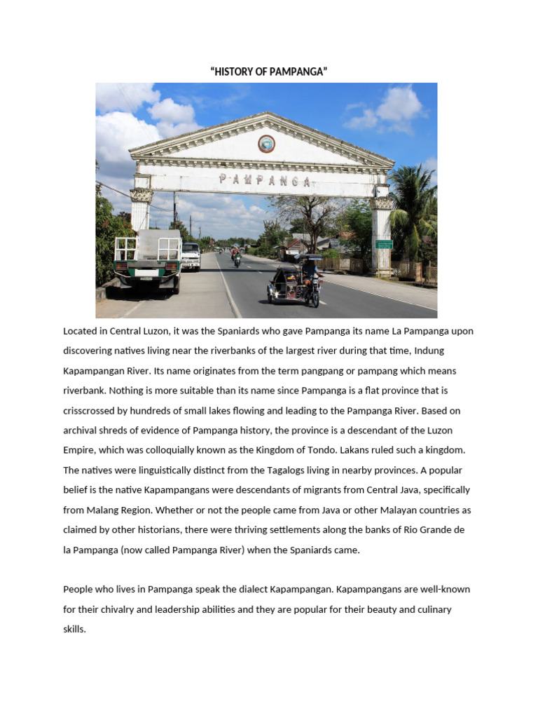 HISTORY OF PAMPANGA | PDF