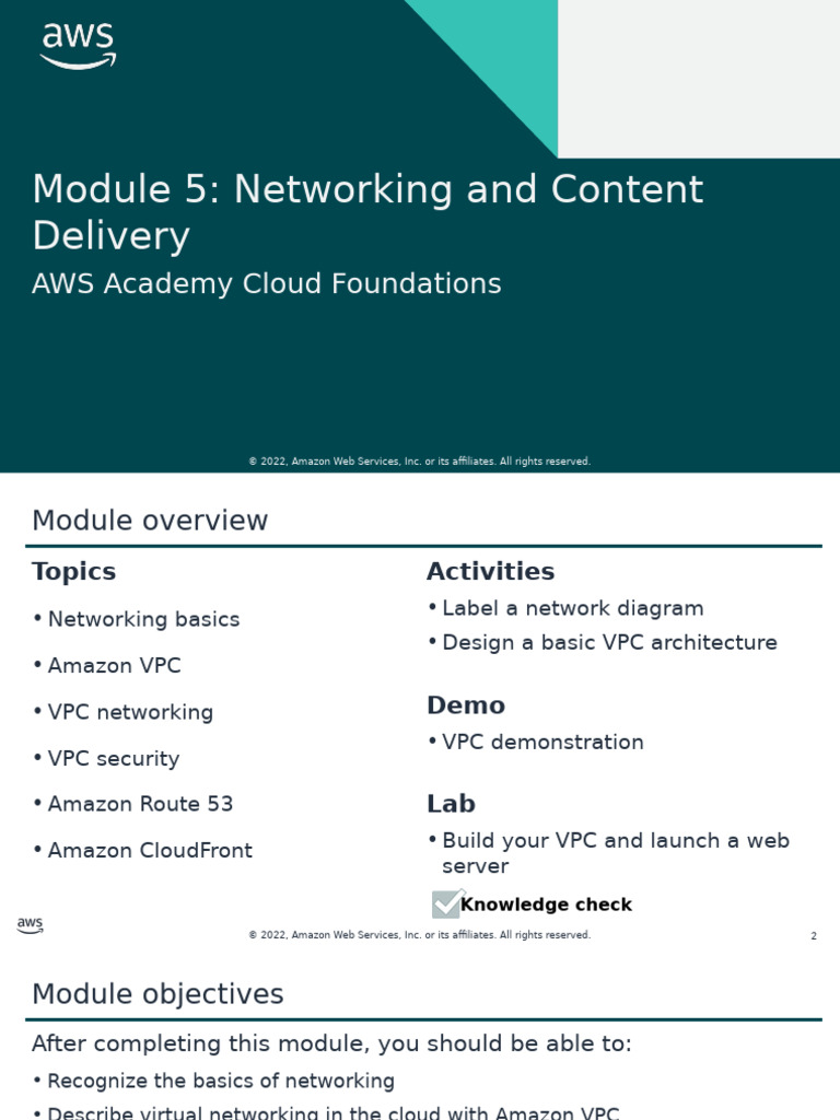 AcademyCloudFoundations Module 05 | PDF | Ip Address | Computer Network