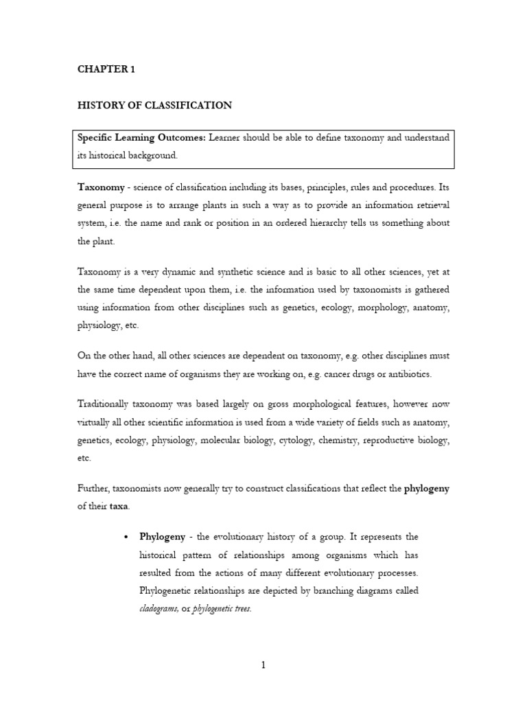Bot 2645 Plant Taxonomy and Reproductive Biology Notes. - 2020 | PDF ...