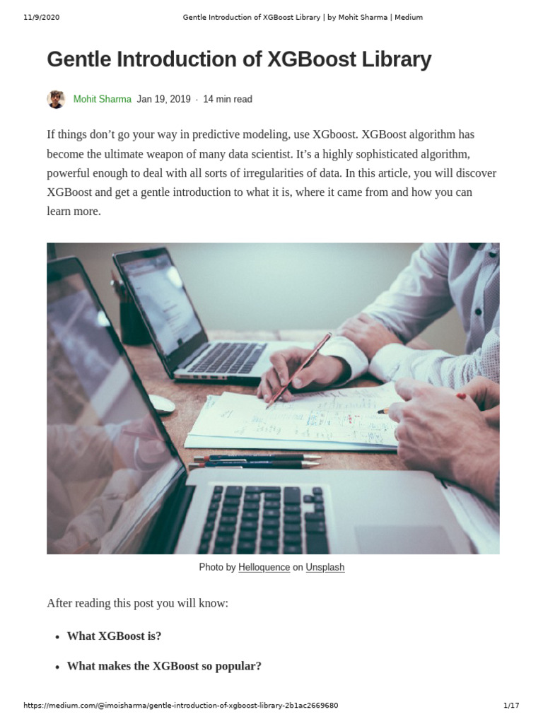 Gentle Introduction of XGBoost Library - by Mohit Sharma - Medium | PDF | Machine Learning ...