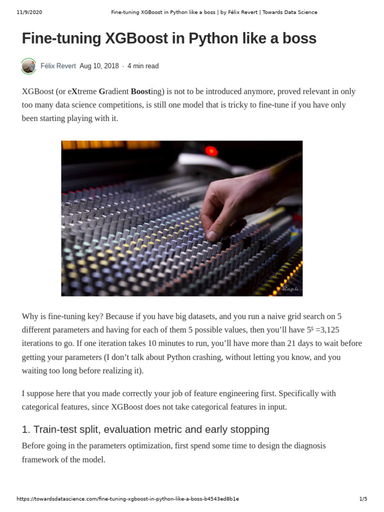 Fine-Tuning XGBoost in Python Like A Boss - by Félix Revert - Towards Data Science | PDF ...