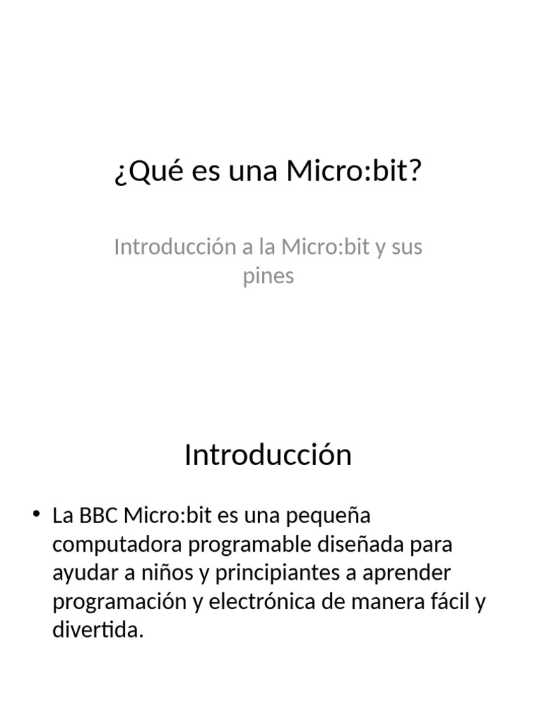 Microbit Presentacion | PDF