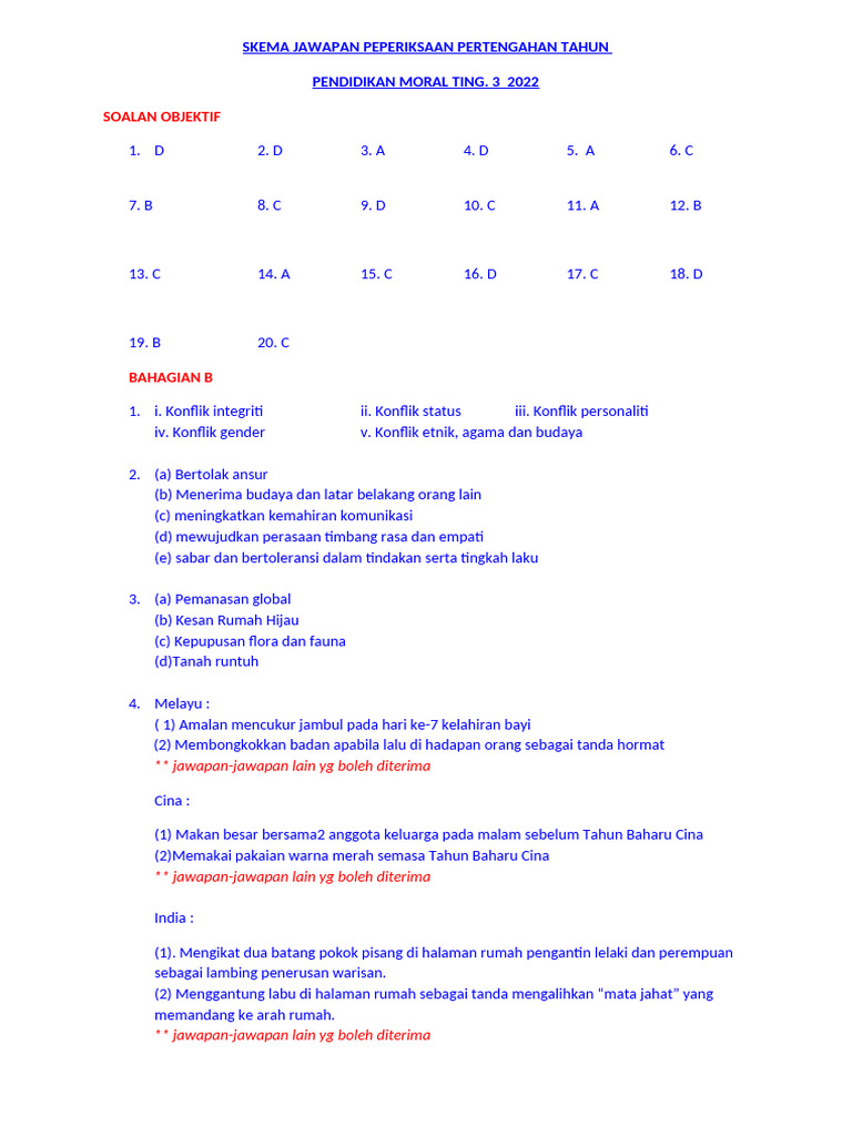 Moral T3 PPT Jawapan | PDF