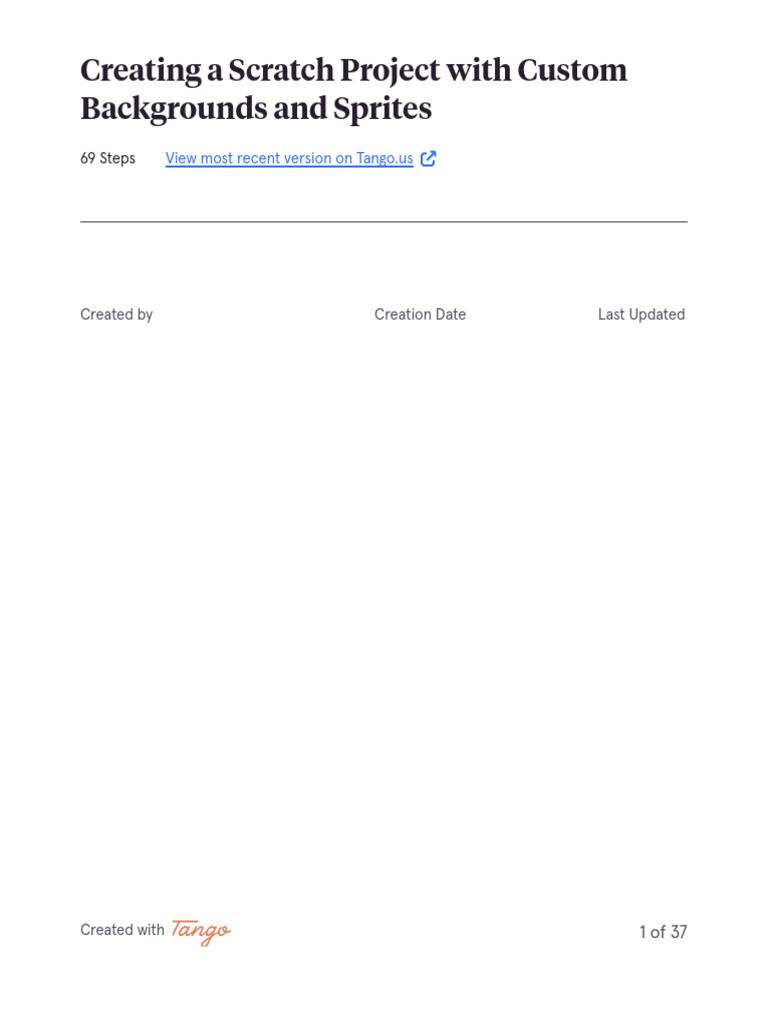 Scratch Project: Custom Backgrounds & Sprites | PDF | Software | System ...