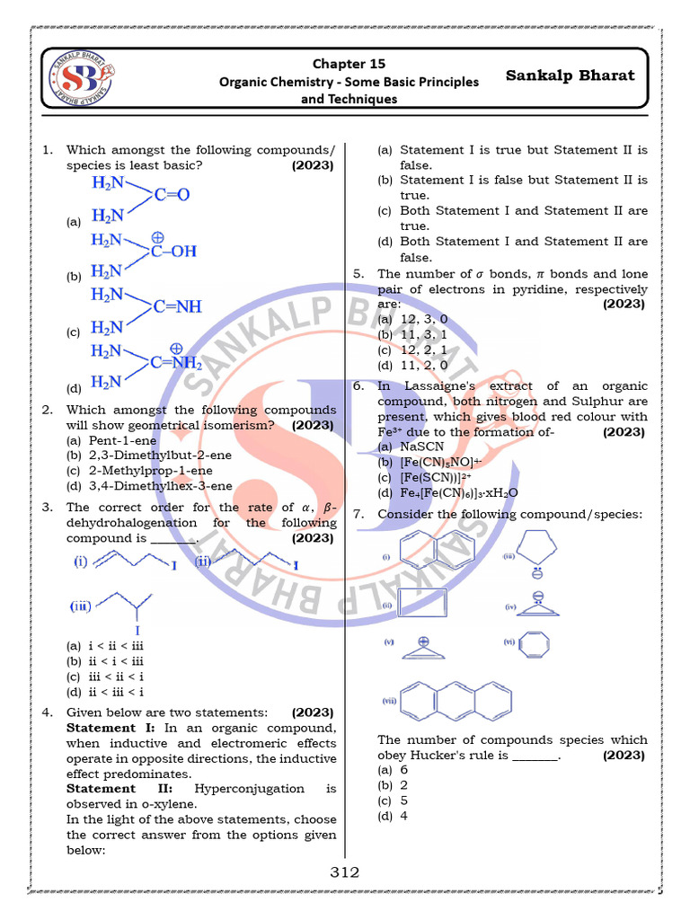 Some Basic Principles Techniques (Organic Chemistry) | PDF | Ion | Chemical Substances