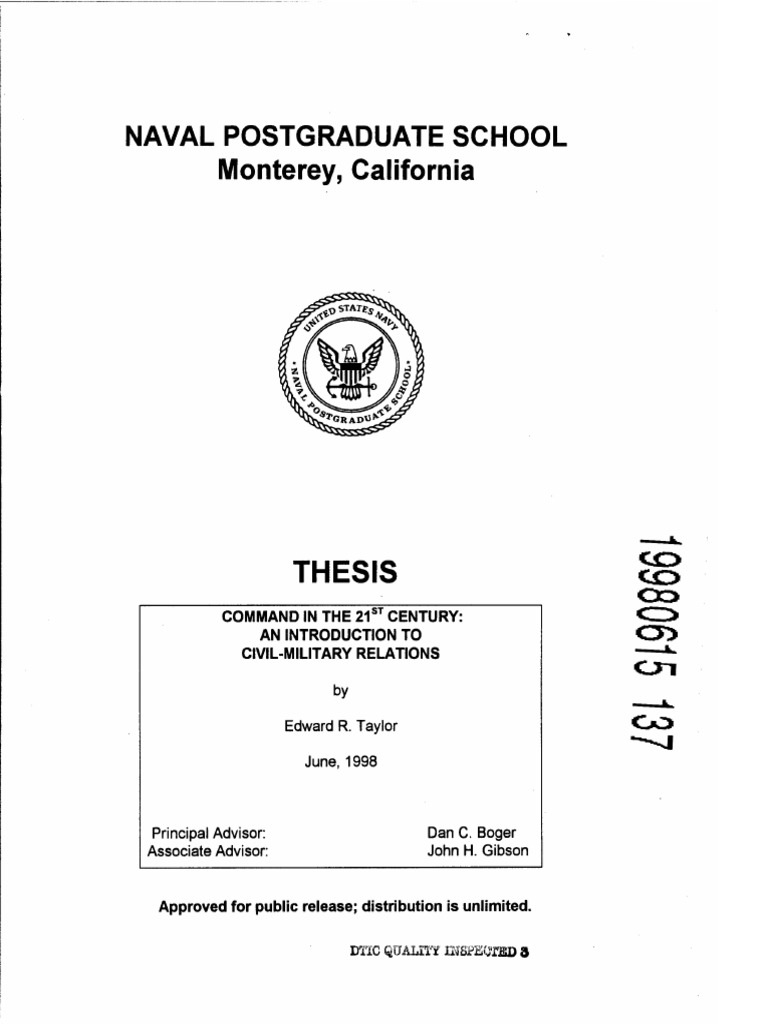 Civil-Military Relations Overview | PDF | Profession | Just War Theory