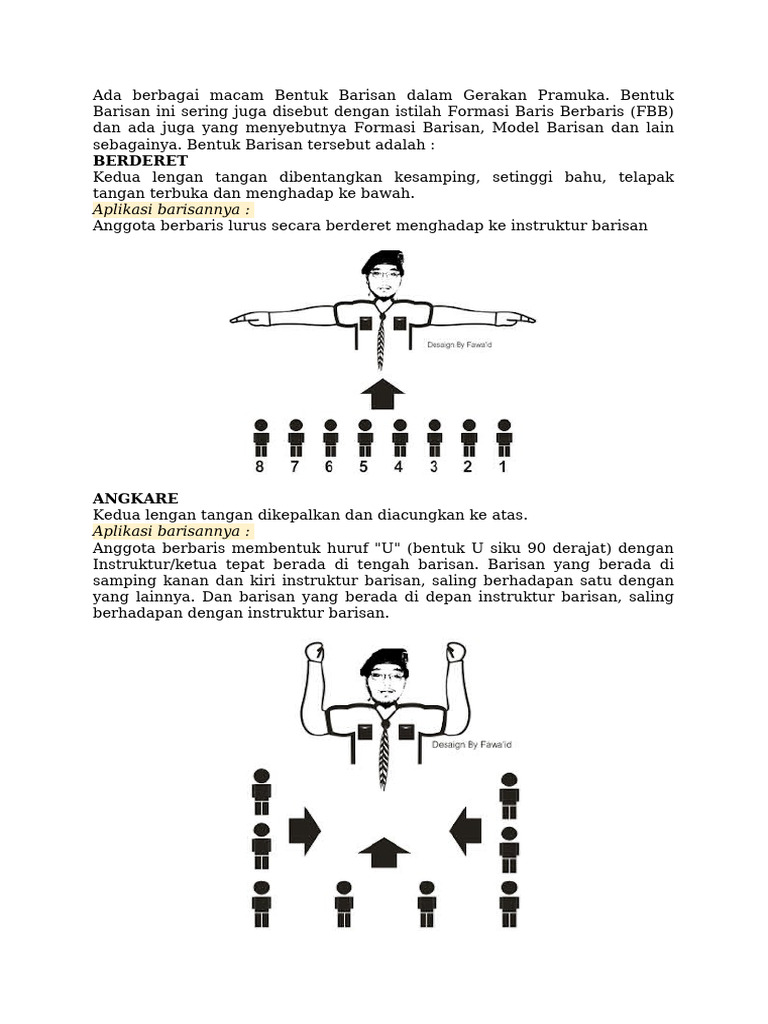Bentuk Barisan dalam Pramuka | PDF