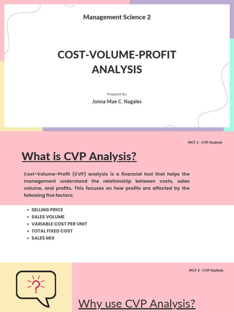 Cost-Volume-Profit Analysis Guide | PDF | Cost | Economies