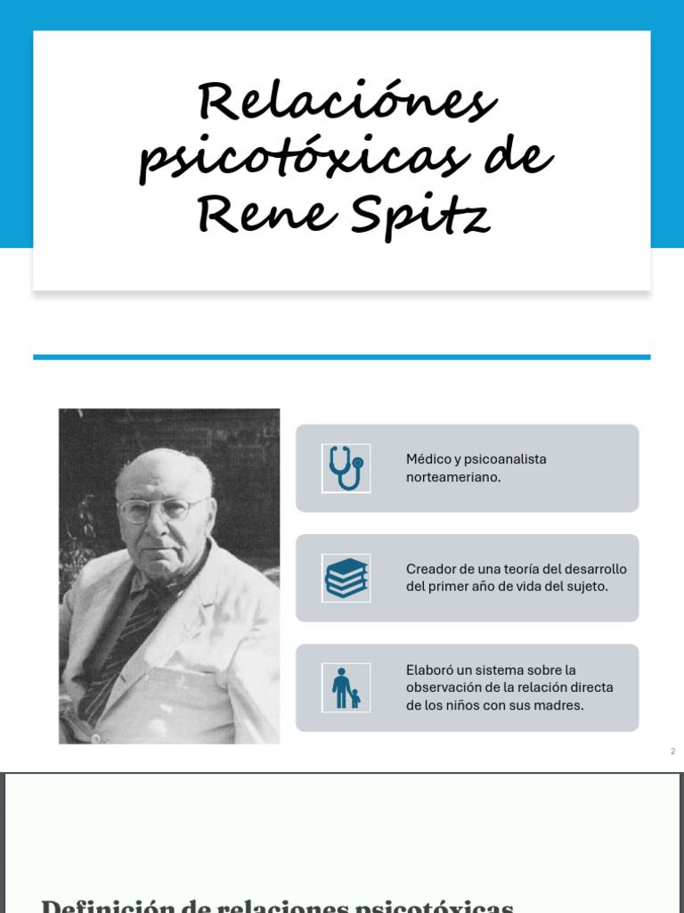 Relaciónes psicotóxicas de Rene Spitz | PDF