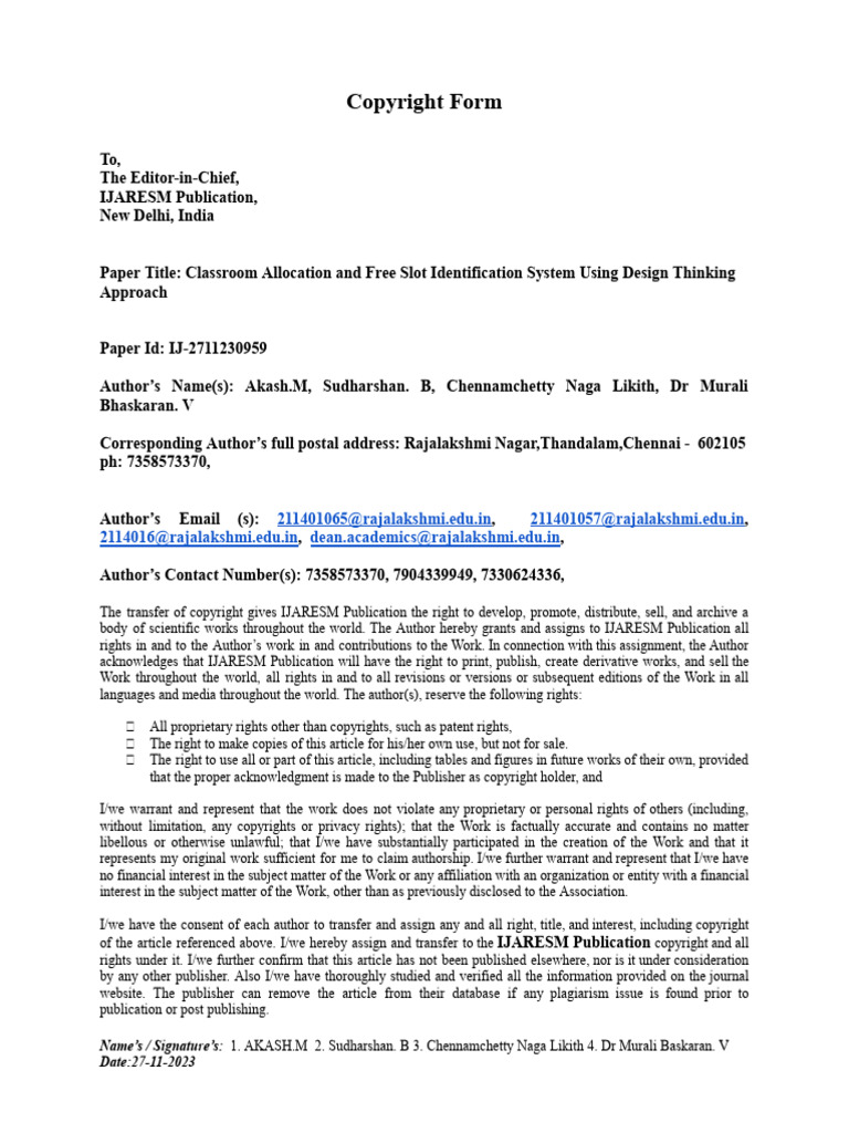 Copyright Form IJARESM Journal.docx (1)_removed | PDF | Copyright ...