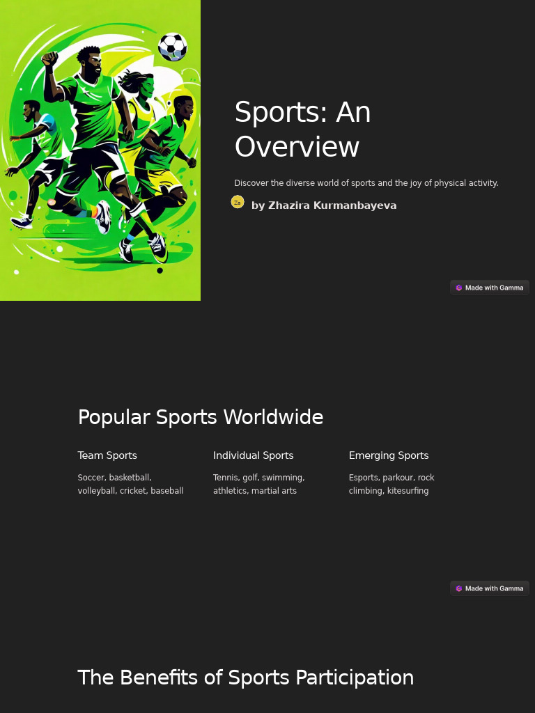 Overview of Sports and Their Benefits | PDF