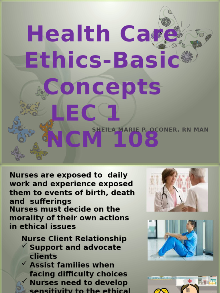 LEC1-HEALTHETHICS | PDF | Morality | Justice