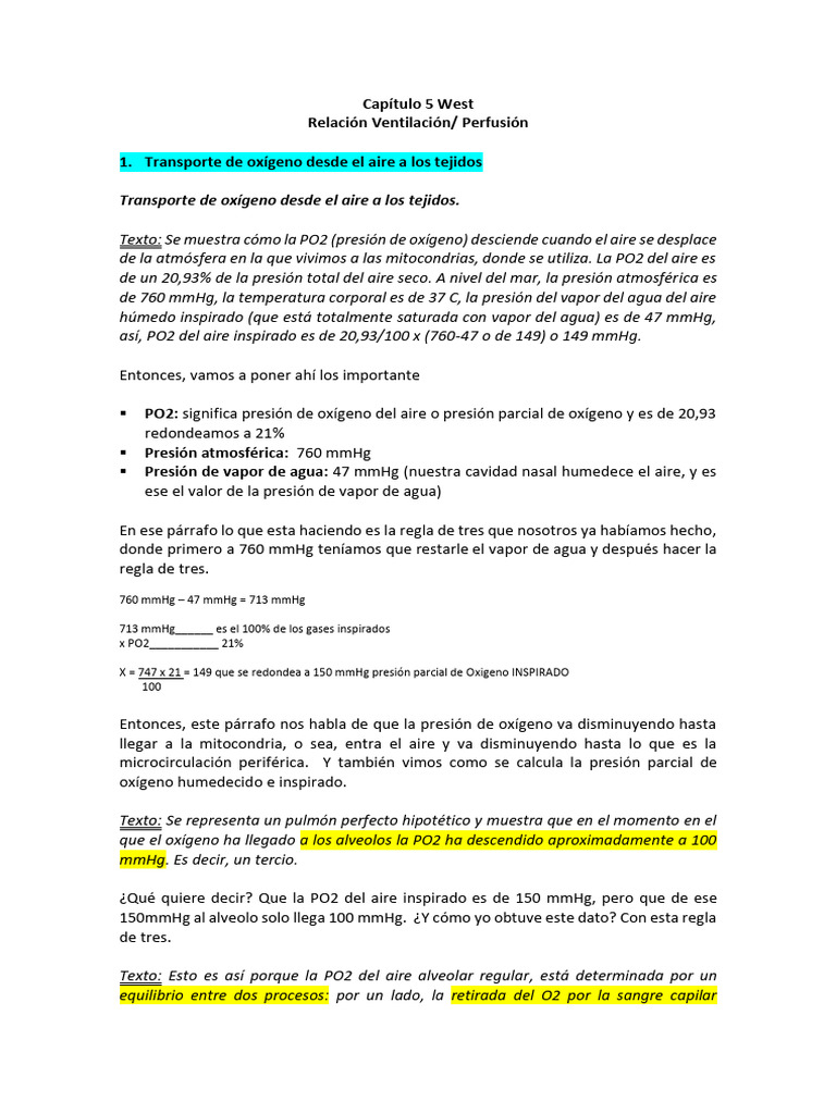 Capítulo 5 West | PDF | Vena | Pulmón
