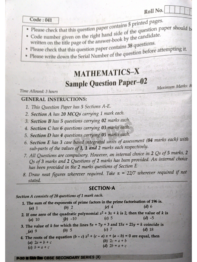 Maths SP2 | PDF