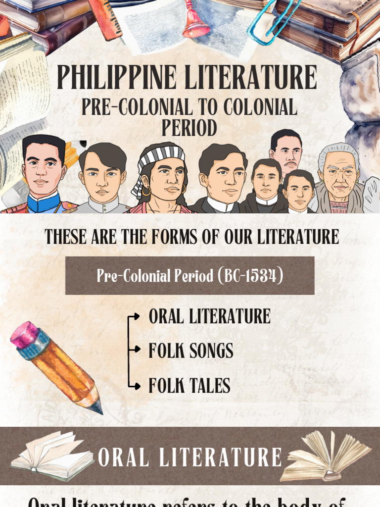 Philippine Literatur (Pre-Colonial To Colonial Period) | PDF