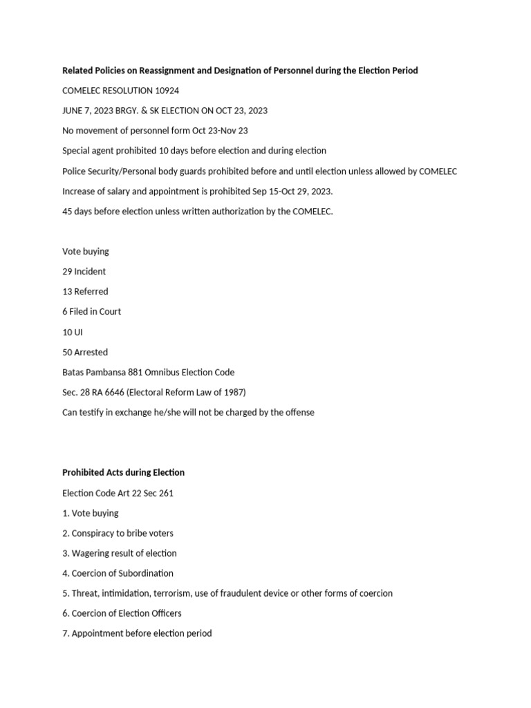 Brgy & SK Election | PDF