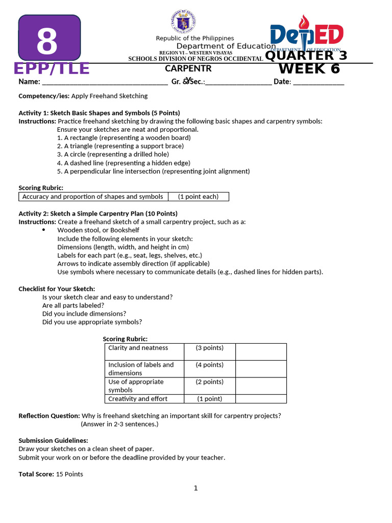 Vincent Geniebla Tle8 Elk-Las-Carpentry 6 | PDF | Geometry