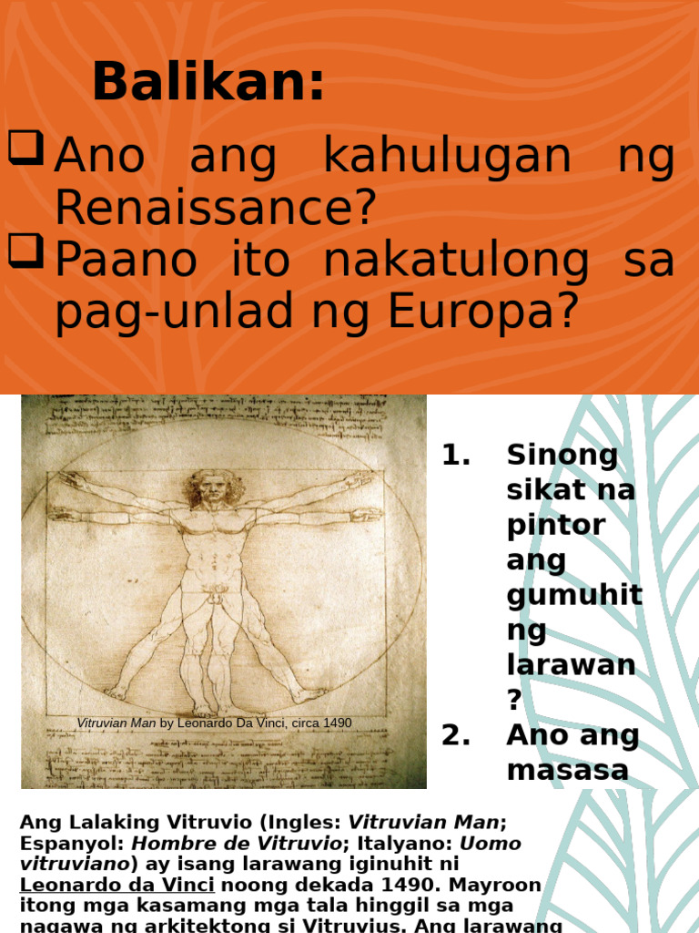 Modyul 1-SALIK NG PAGSIBOL NG RENAISSANCE SA EUROPA | PDF