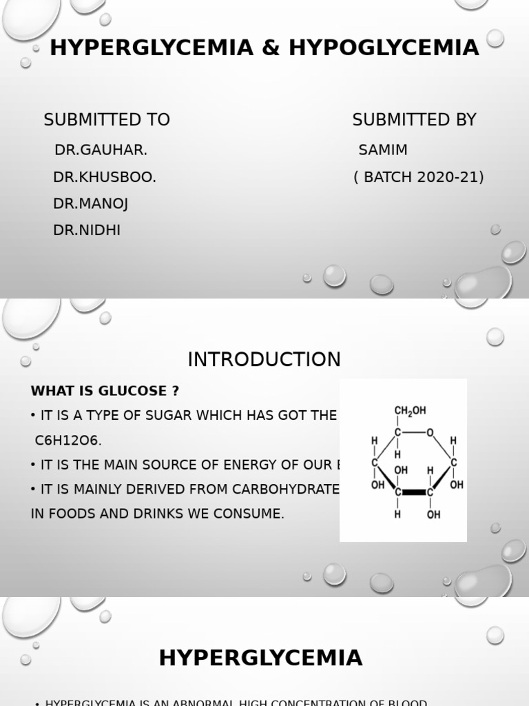 Hyper and Hypoglycemia (KC) | PDF | Hyperglycemia | Diabetes