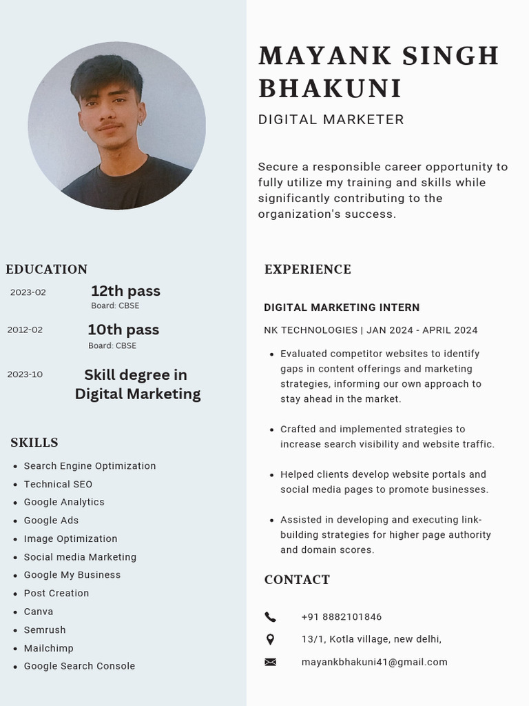Mayank Bhakuni - Resume | PDF