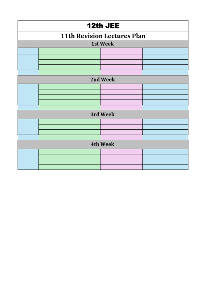 Revision Lecture Plan | PDF