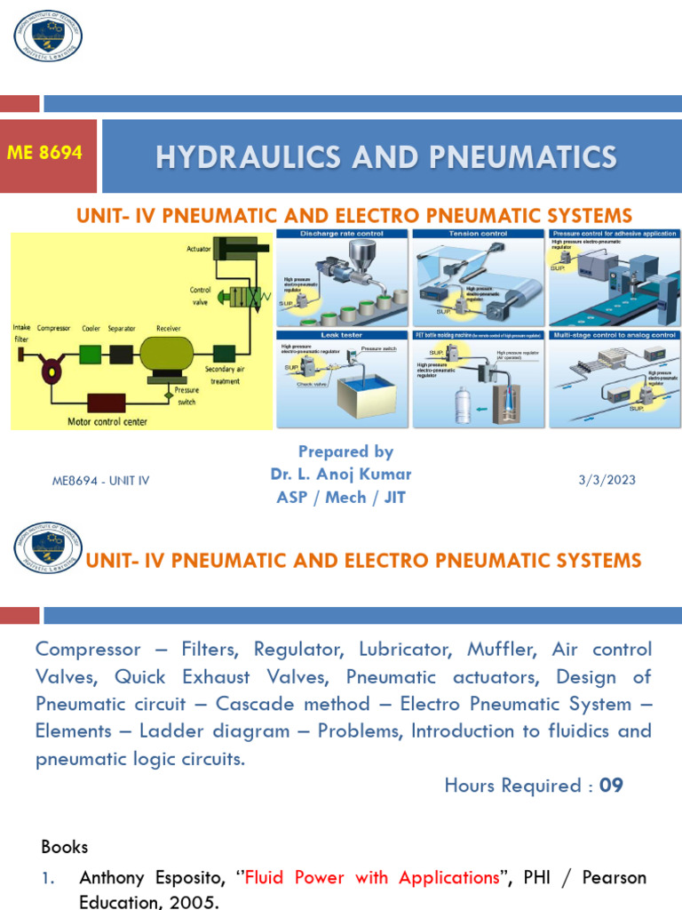 4 Unit HP-PNEUMATIC AND ELECTRO PNEUMATIC SYSTEMS R1 (1) | PDF ...
