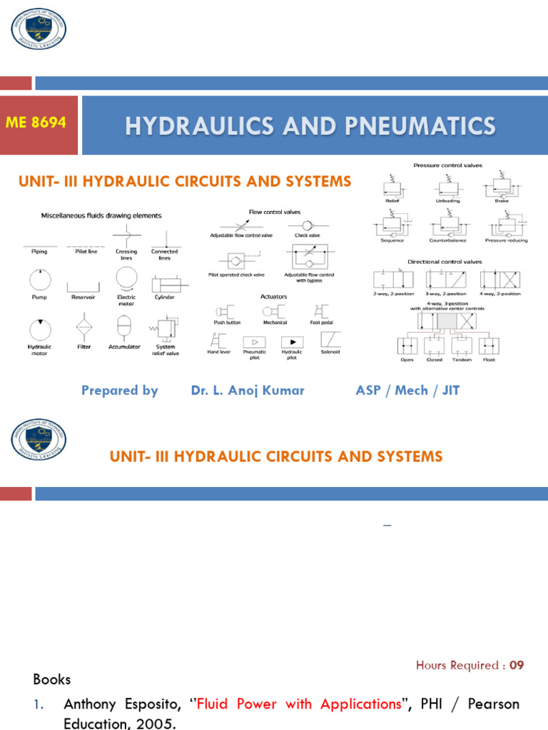 Hydraulic Circuits and Systems Overview | PDF | Valve | Pump