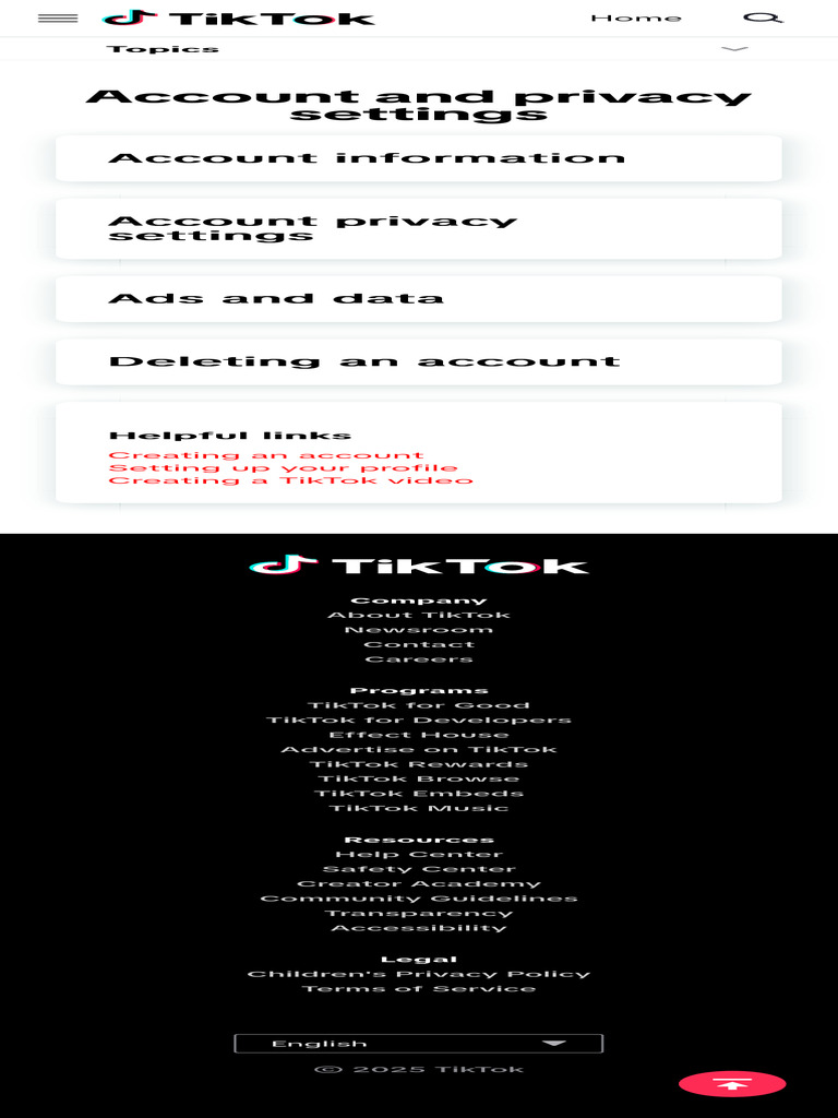 TikTok Account and Privacy Settings Guide | PDF