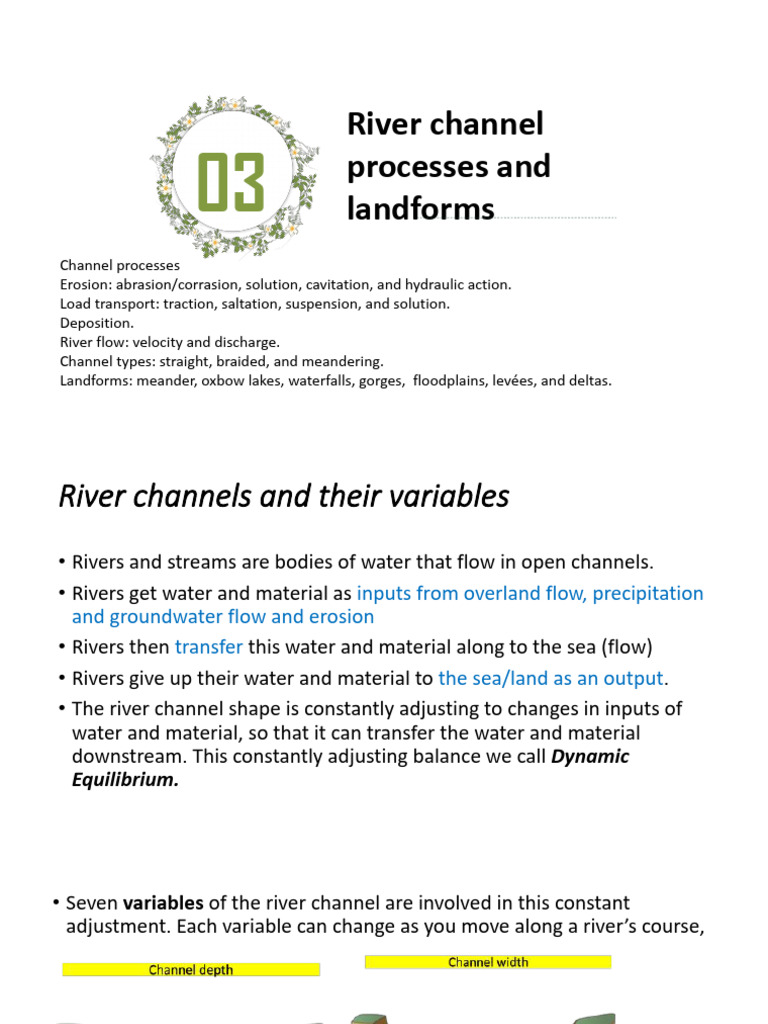 1.3 River Channel Processes and Landforms | PDF | Erosion | River
