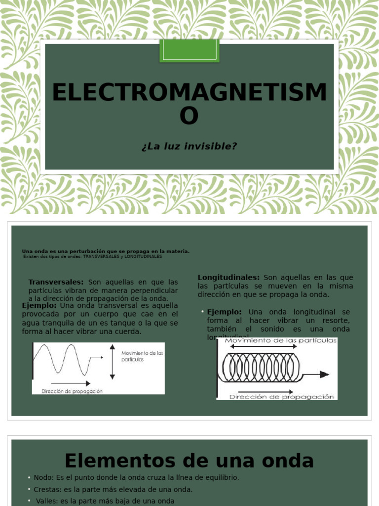 Electromagnetismo | PDF | Olas | Radiación electromagnética