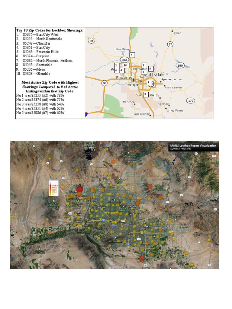 Top 10 Zip Codes For Lockbox Showings | PDF | Phoenix | Postal System