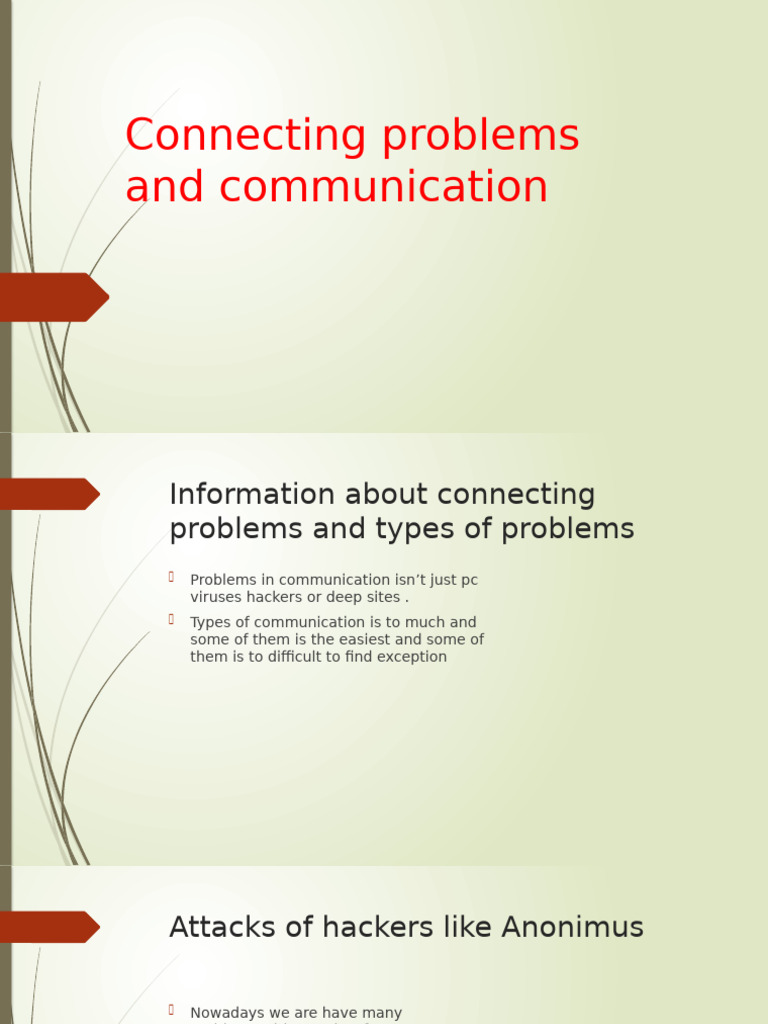 Connecting Problems | PDF