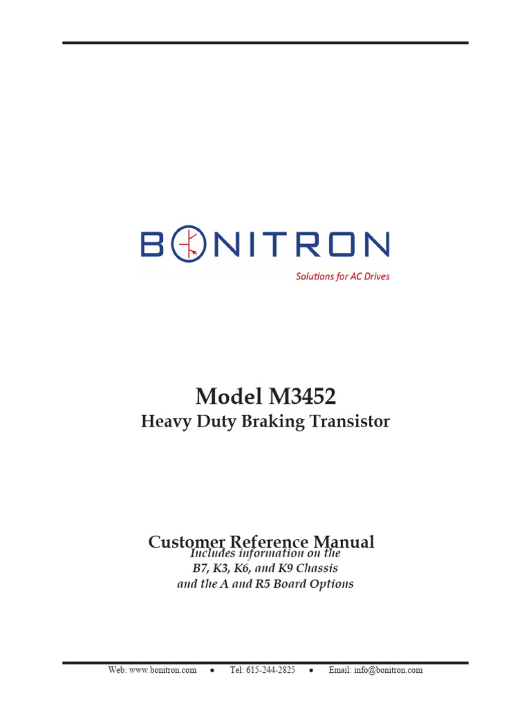 M3452 Braking Transistor Manual | PDF | Power Supply | Direct Current