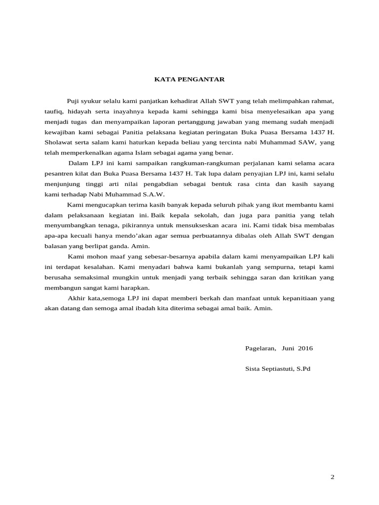 Laporan Pertanggung Jawaban Bukber | PDF