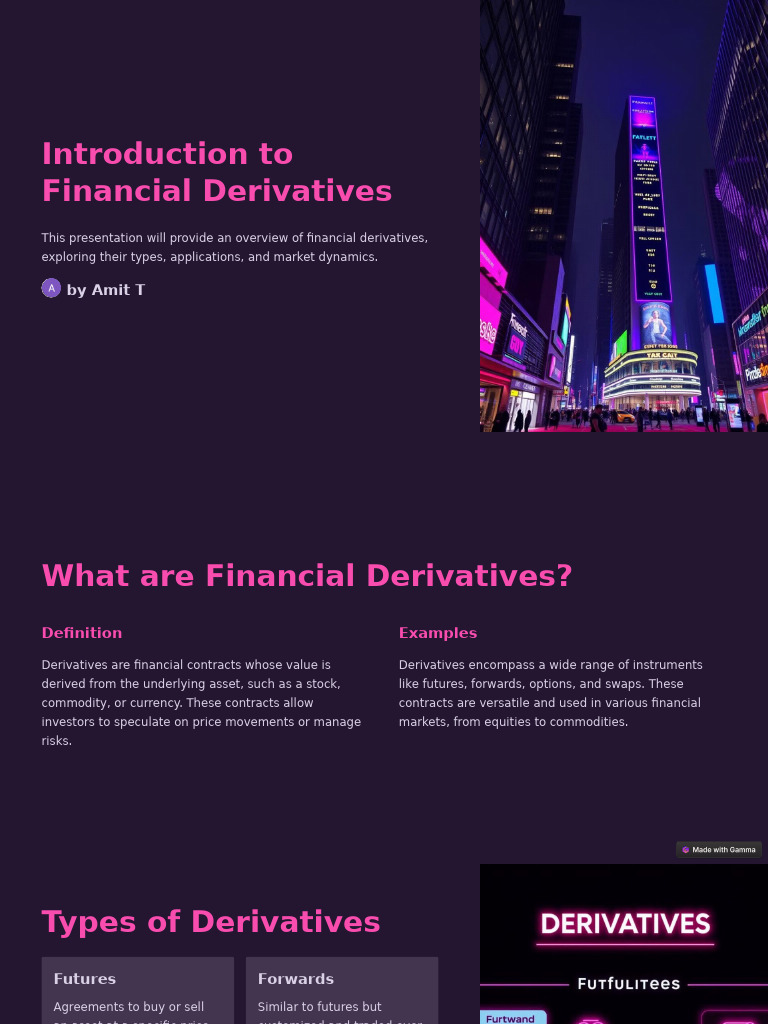 Introduction To Financial Derivatives | PDF | Derivative (Finance ...