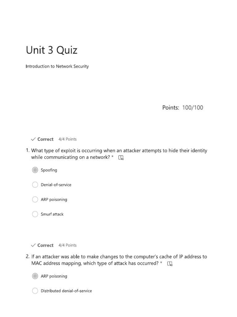 Section 3 Quiz | PDF