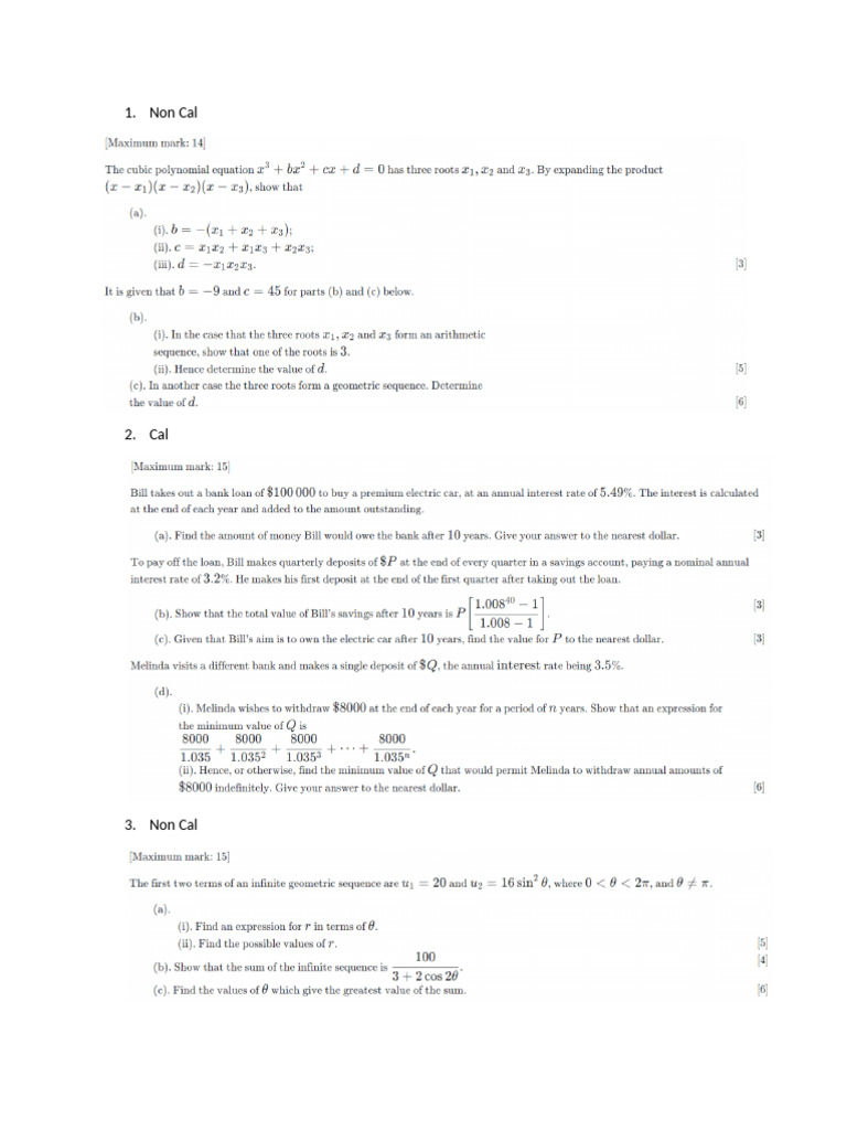 Mix Question Sheet 1 | PDF