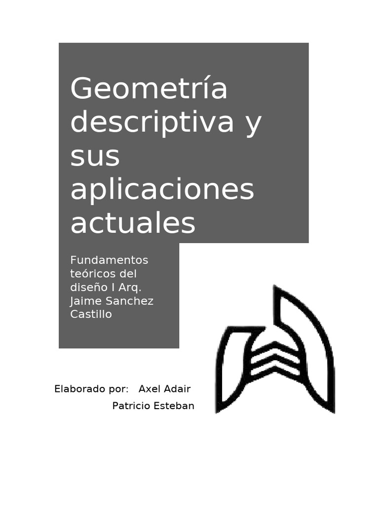 Geometría Descriptiva y Sus Aplicaciones Actuales | PDF | Geometría | Ingeniería