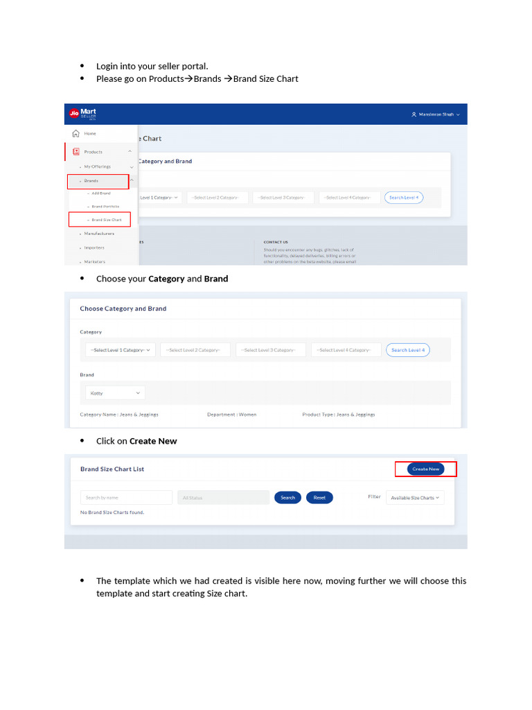 Size Chart SOP | PDF