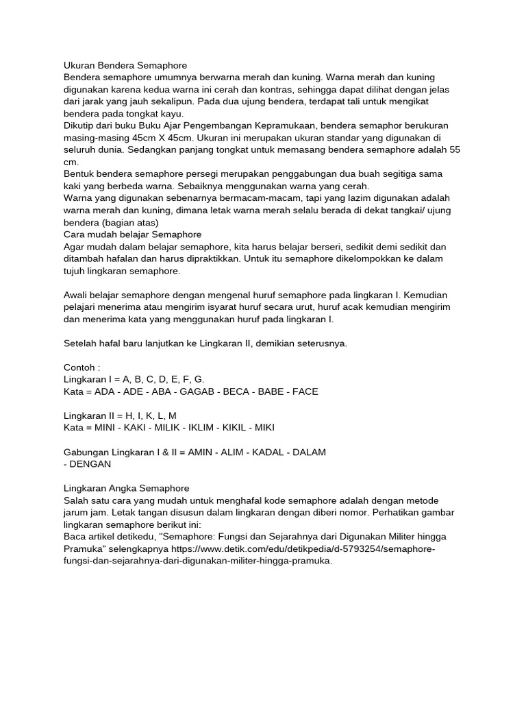 Ukuran Bendera Semaphore Pdf