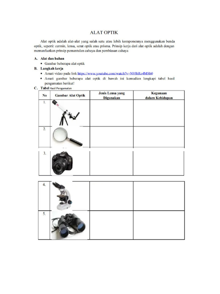 LKPD Alat-Alat Optik | PDF