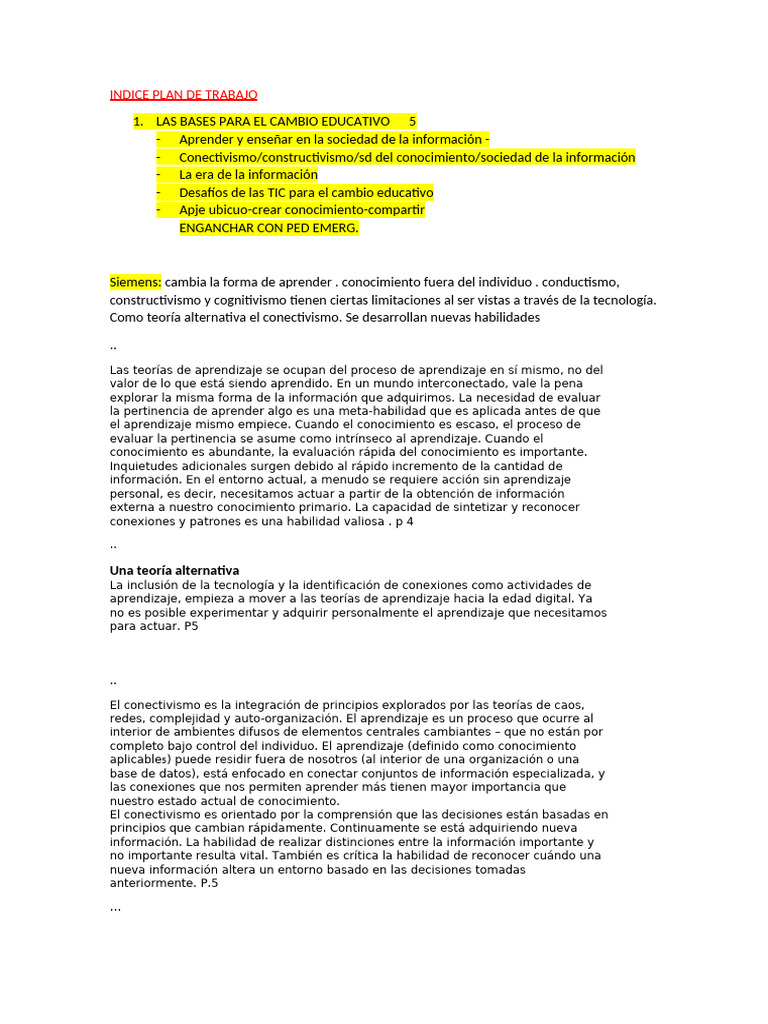 3a Indice Marco Teorico | PDF | Aprendizaje | Cognición