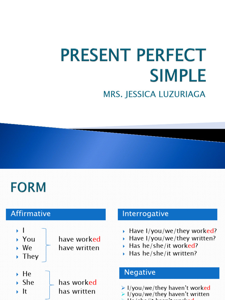 English Present Perfect Tense Guide | PDF