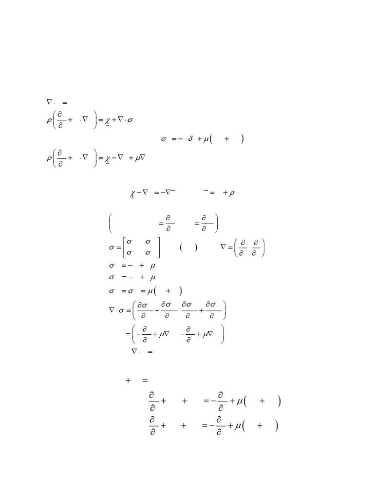 Navier-Stokes Equations (2D Cartesian) | PDF