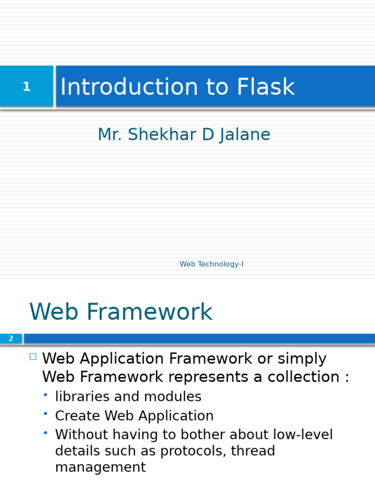 01flask Introduction | PDF | World Wide Web | Internet & Web