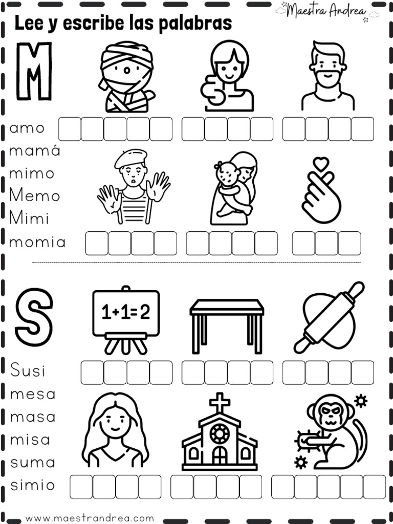 Lee y Escribe Las Palabras MSPTLN | PDF