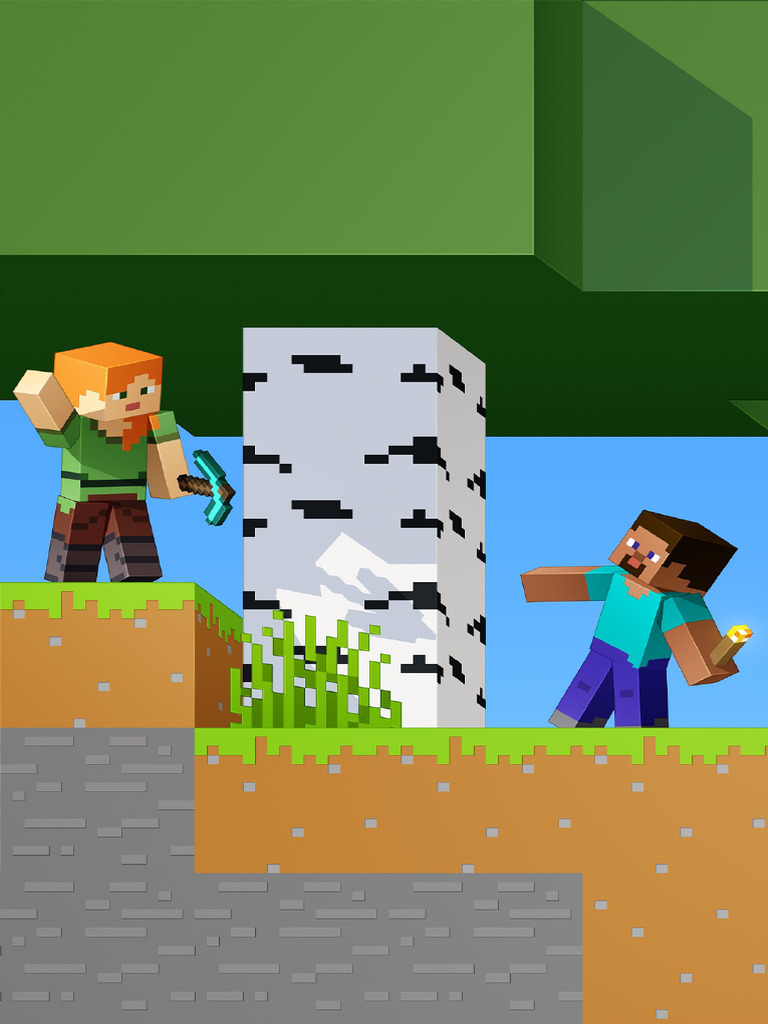 Wallpaper Minecraft 15th-Anniversary-Center 1080x1920 | PDF