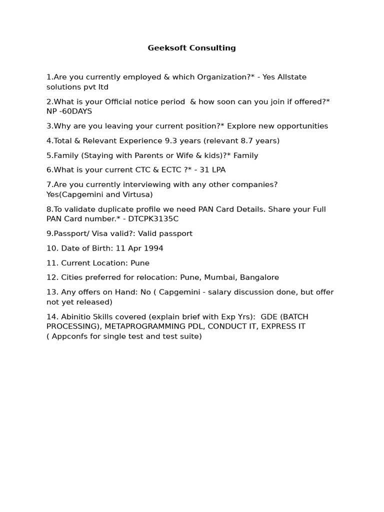 Geeksoft Basic Assessment - Sales | PDF