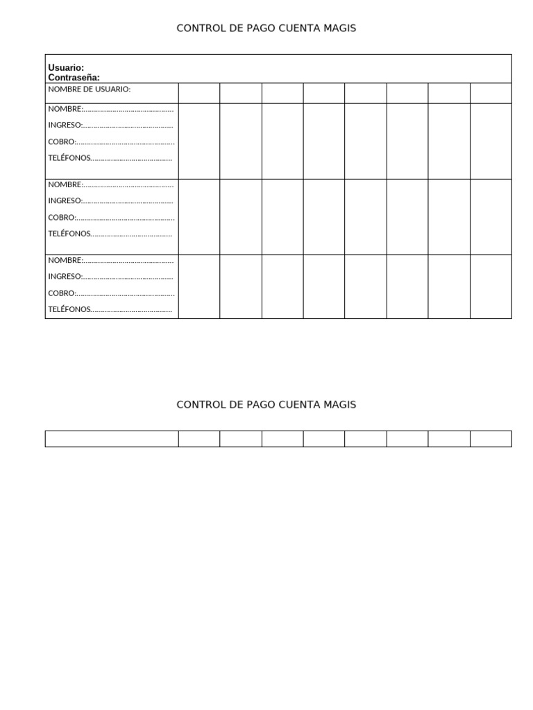 Control de Pago | PDF